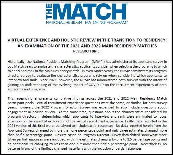 2021 ANNUAL REPORT - NRMP 2021-2022 Annual Report